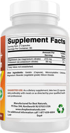 120 capsules of potassium and magnesium