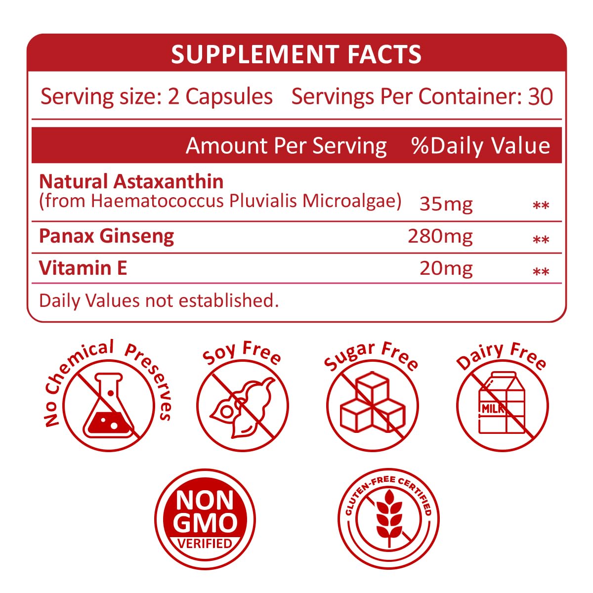 120 capsules of powerful Astaxanthin
