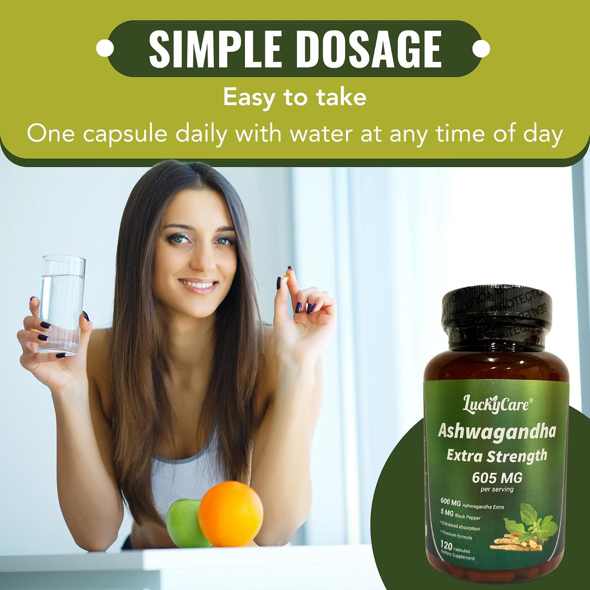 120 capsules of premium Ashwagandha