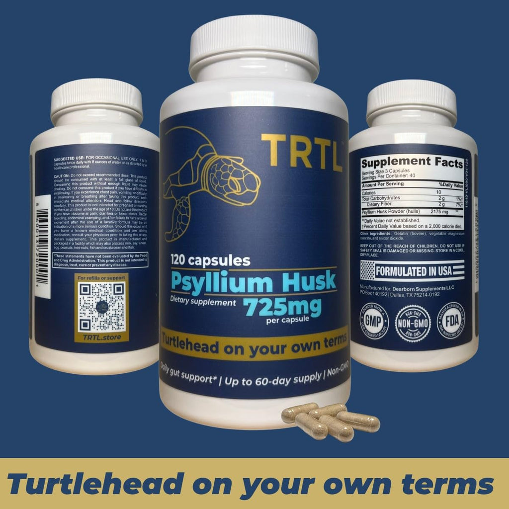 120 capsules of psyllium husk