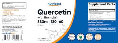 120 capsules of quercetin for daily health