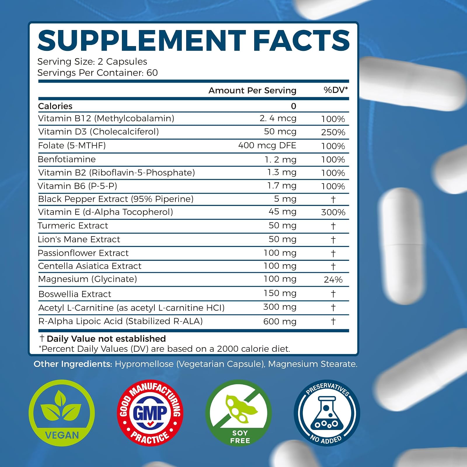 120 capsules of R-Alpha Lipoic Acid