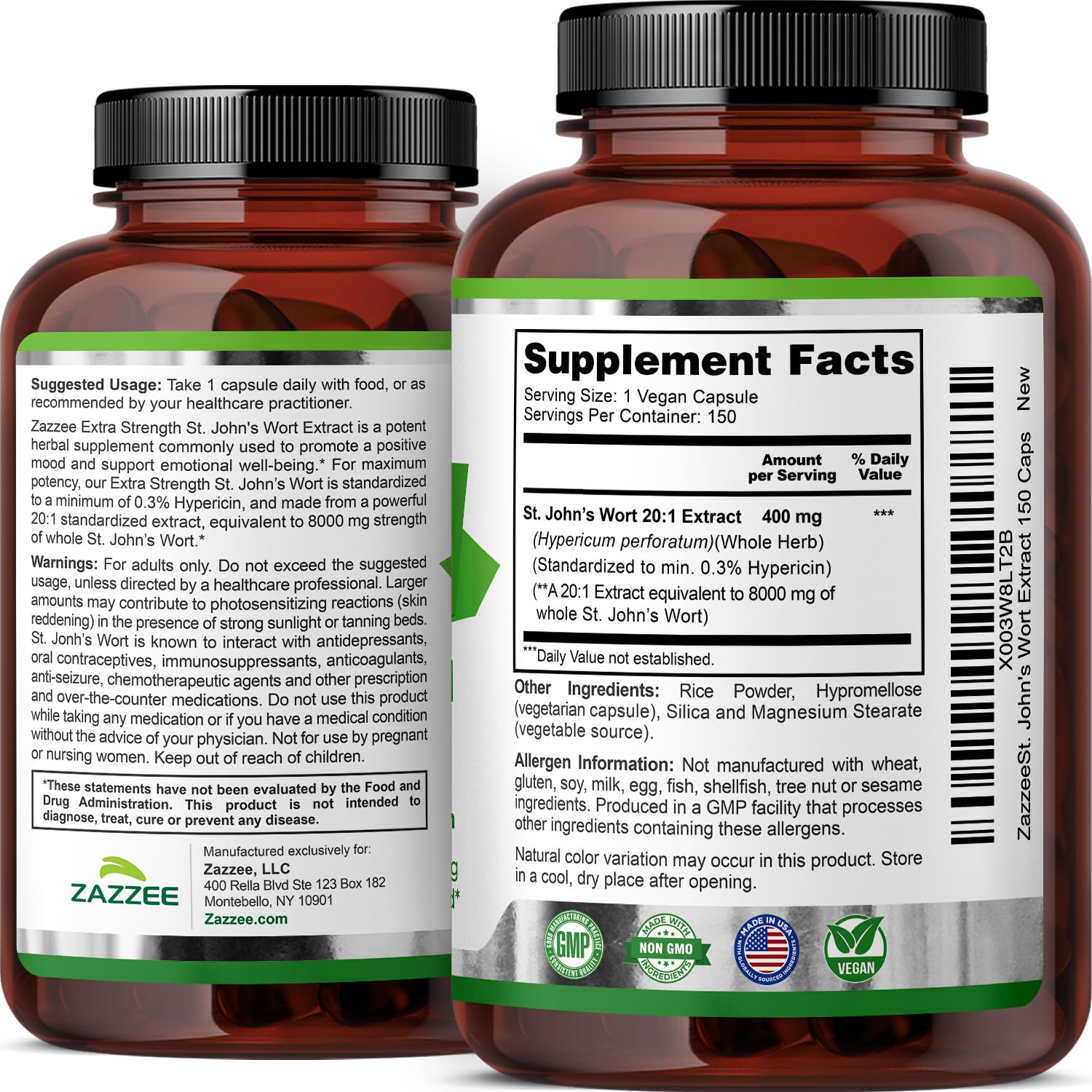 120 capsules of St. John's Wort