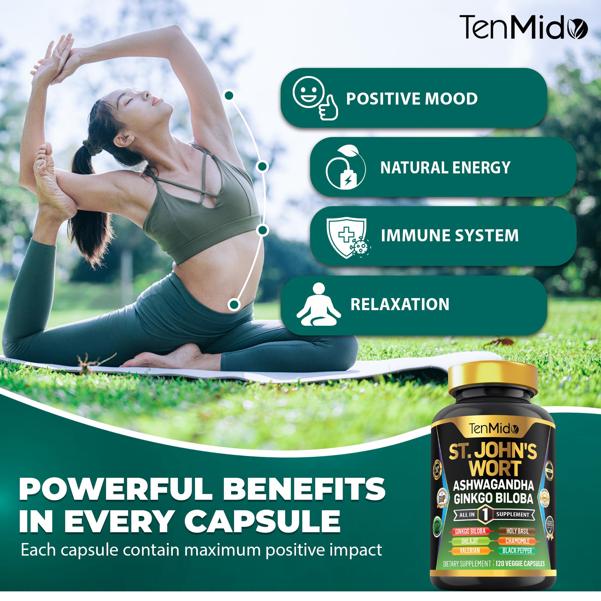 120 capsules of st. john's wort