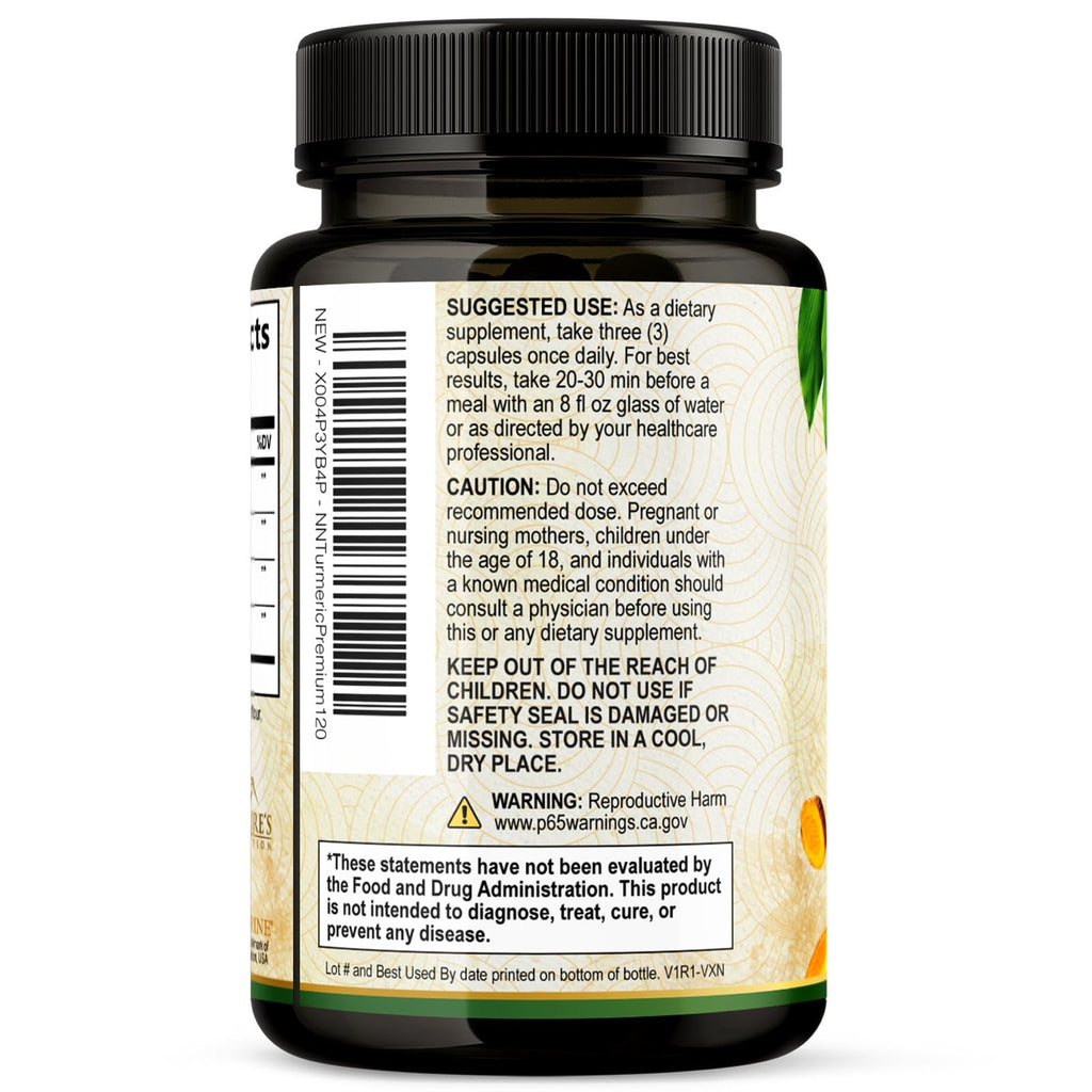 120 capsules of turmeric goodness