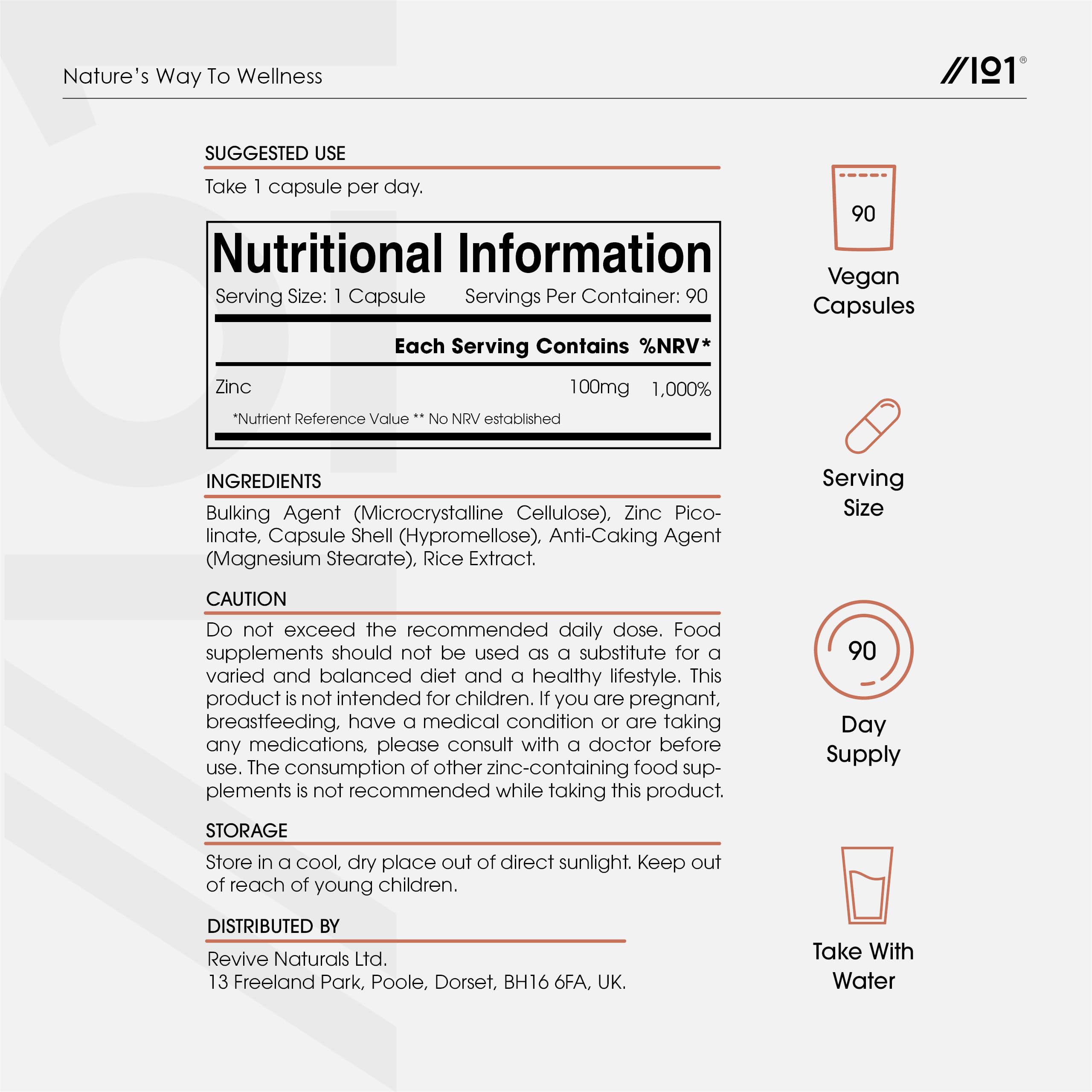 120 capsules of zinc bisglycinate