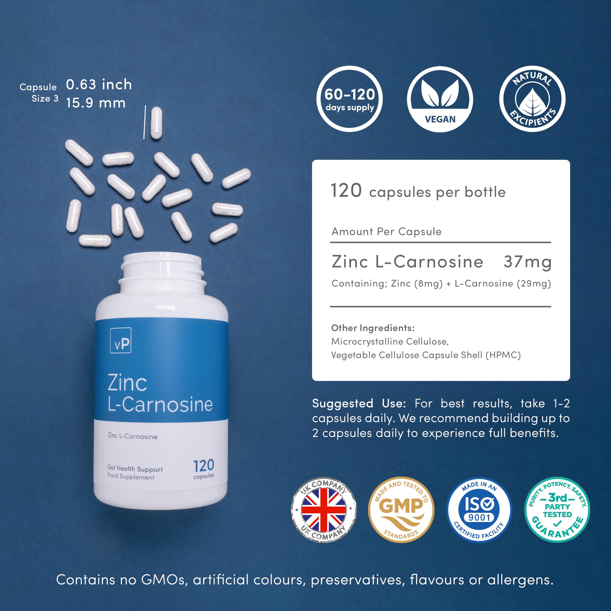 120 capsules of zinc L-Carnosine