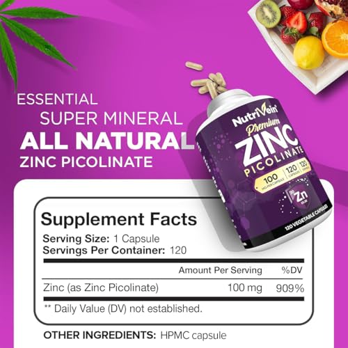 120 capsules of zinc picolinate