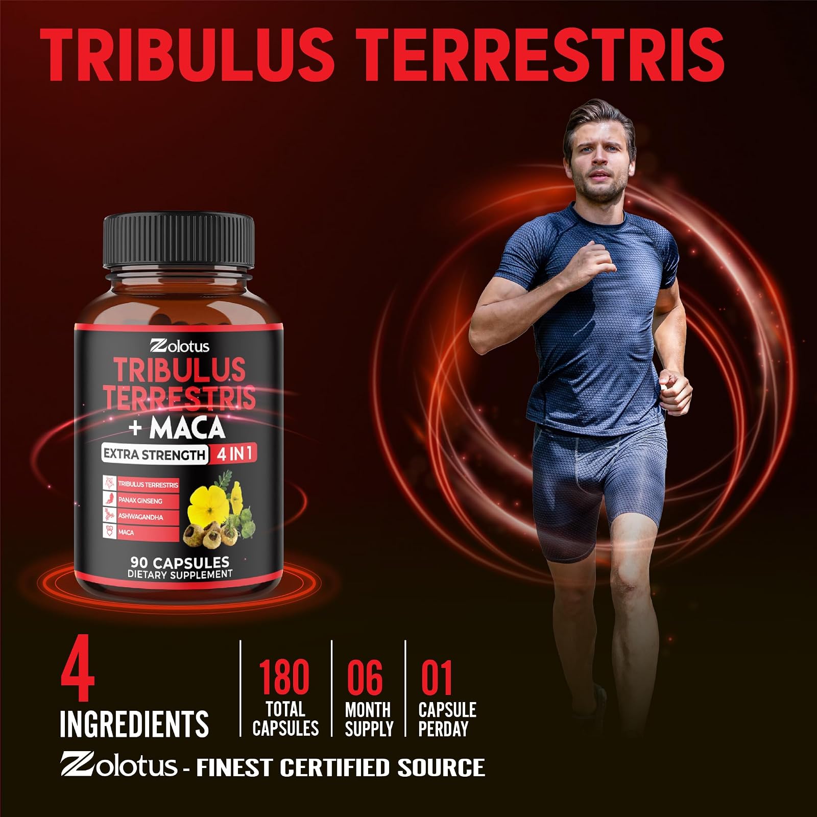 120 capsules of Zolotus Tribulus for endurance