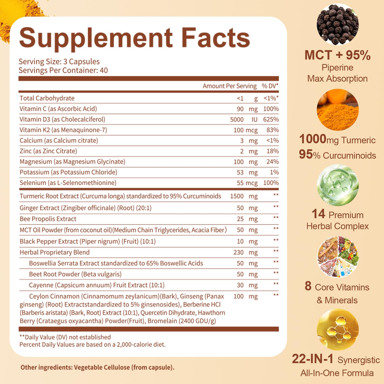 120 capsules turmeric extract