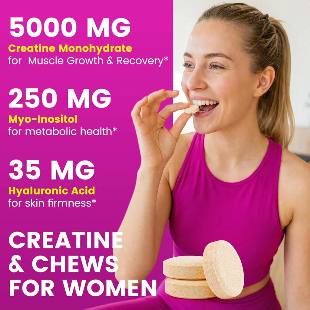 120 chewable creatine tablets for energy