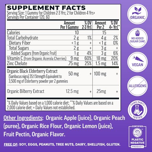 120 chewable elderberry gummies bottle