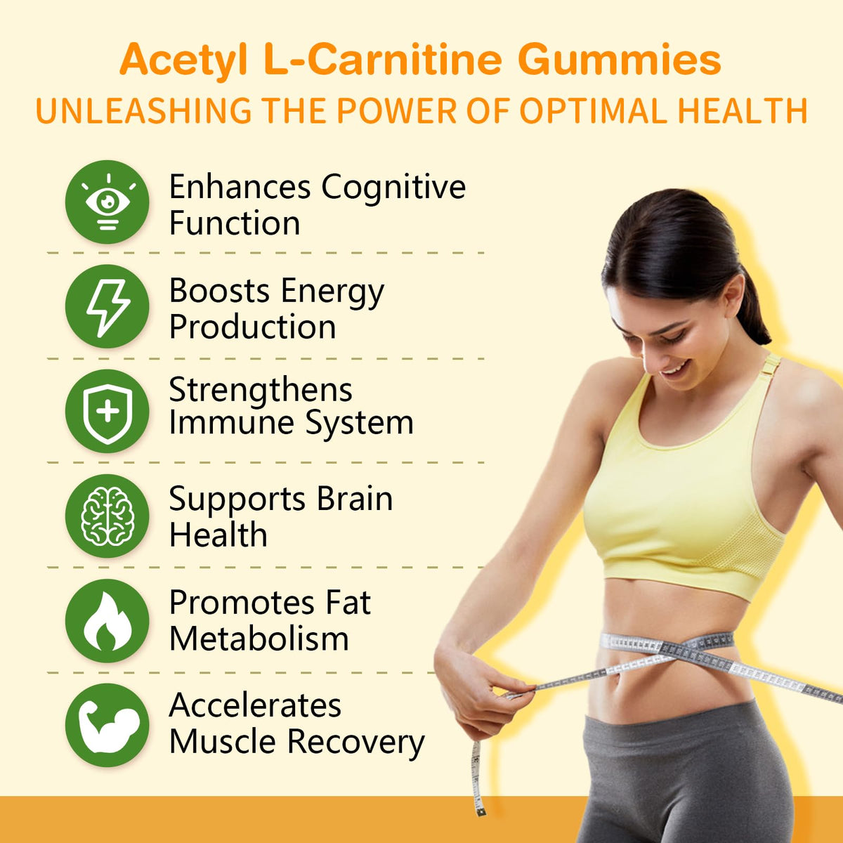 120 count Acetyl gummies for fitness