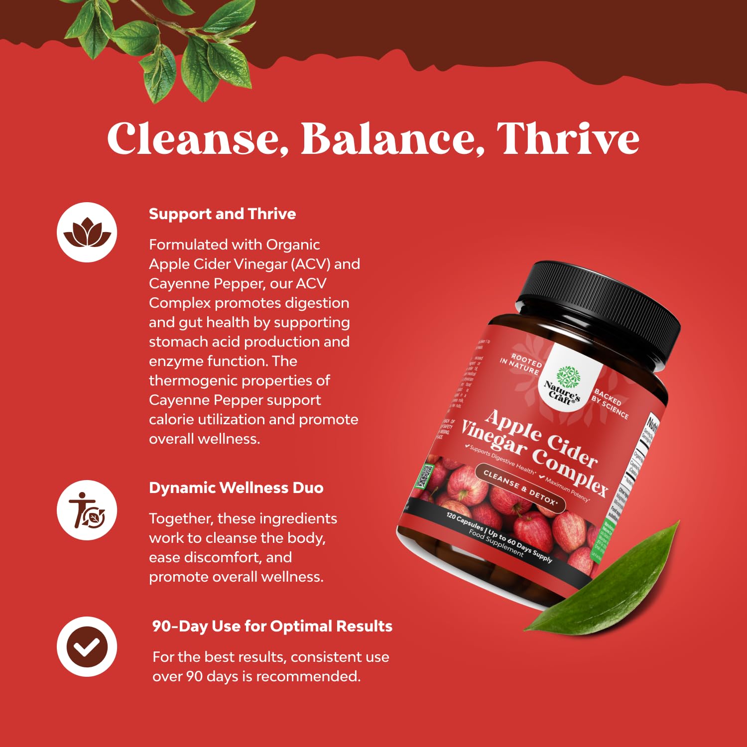 120 count apple cider vinegar capsules