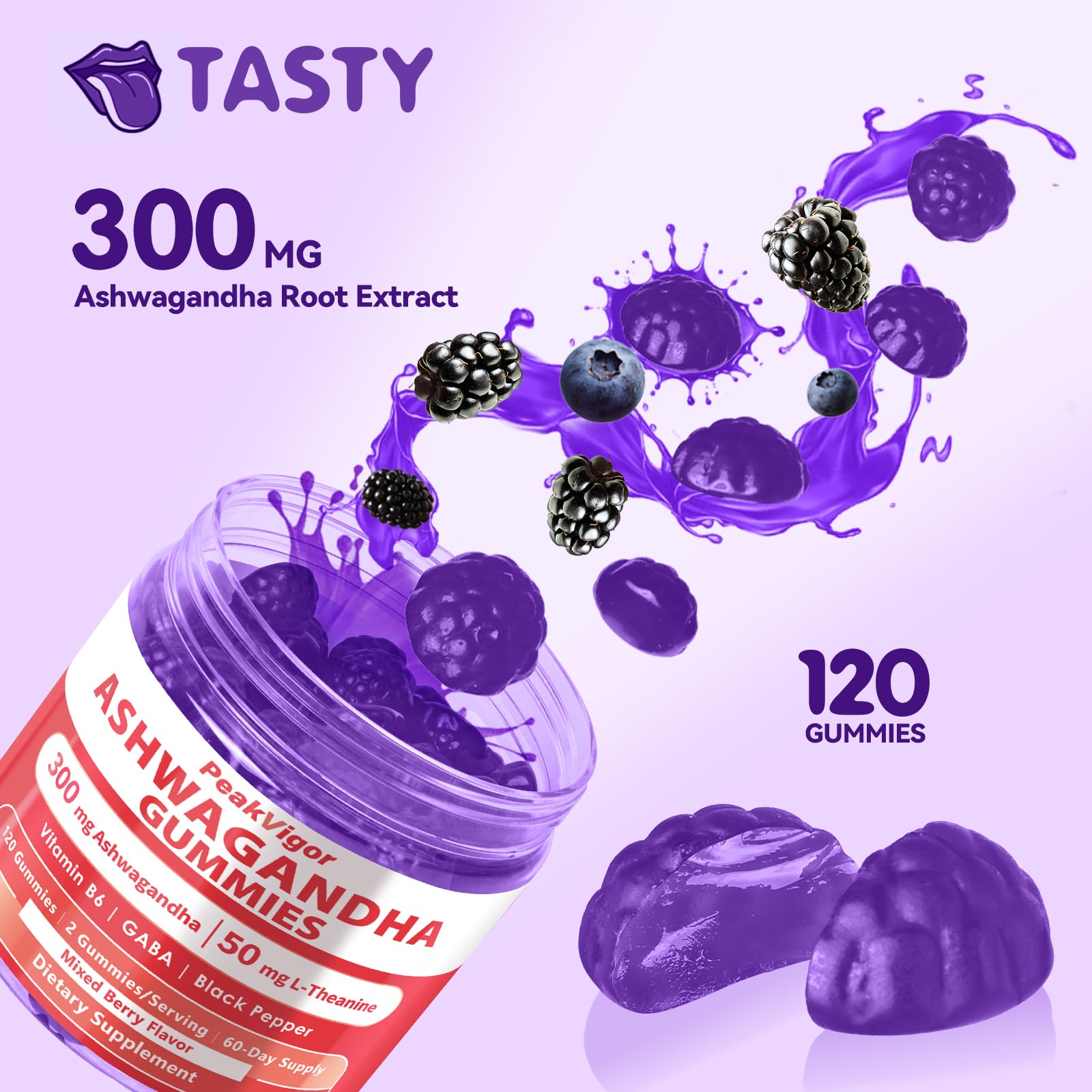 120 count Ashwagandha gummies for convenience