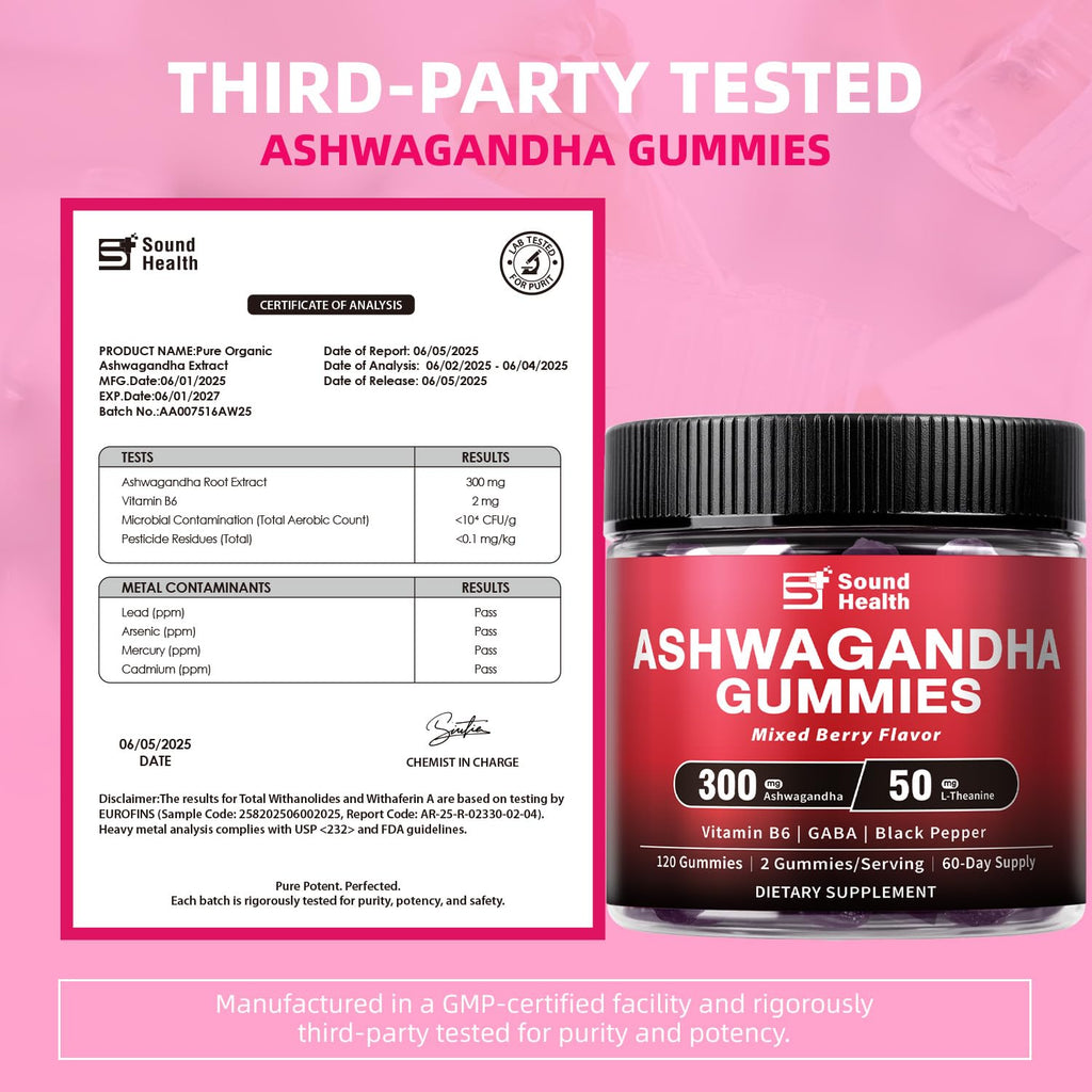 120 count Ashwagandha gummy vitamins