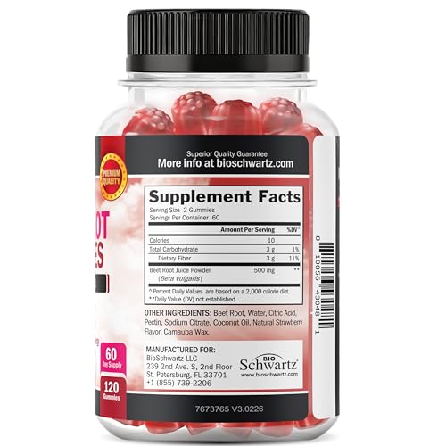 120 count beet root gummy vitamins