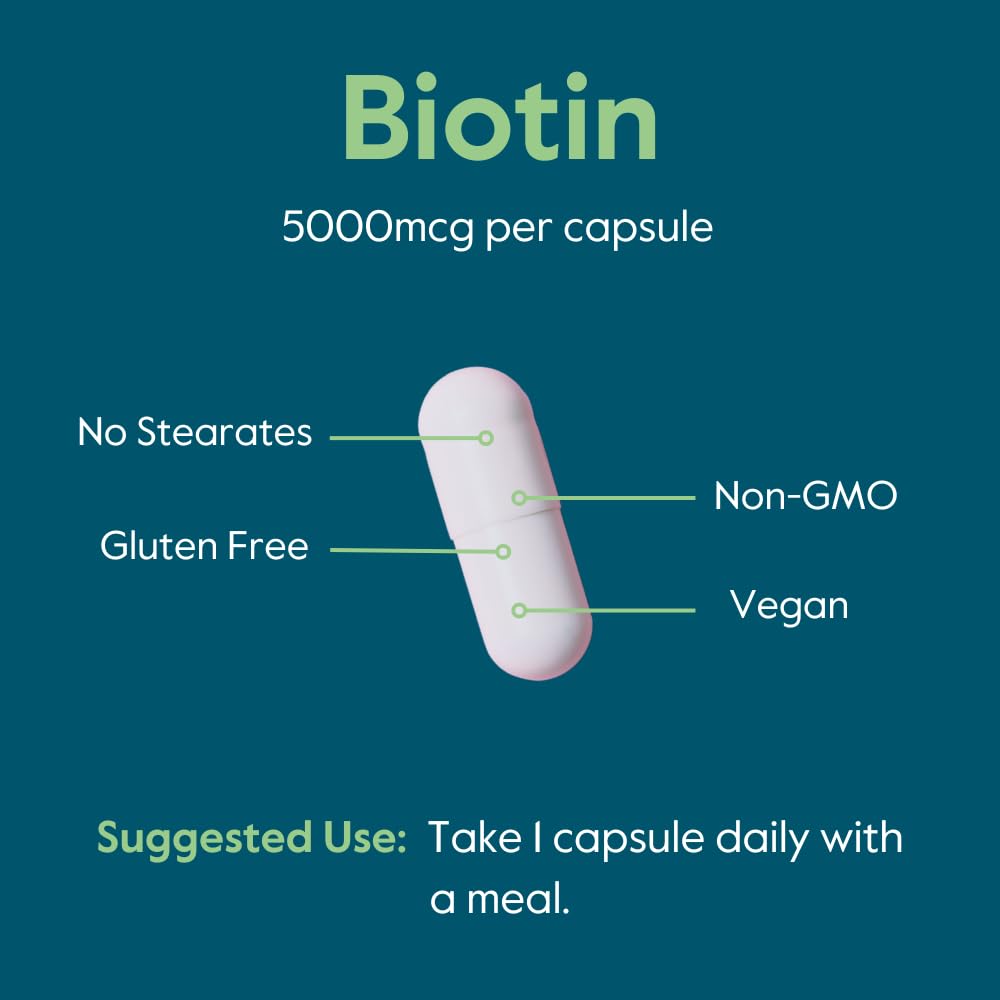 120 count biotin capsules for daily use
