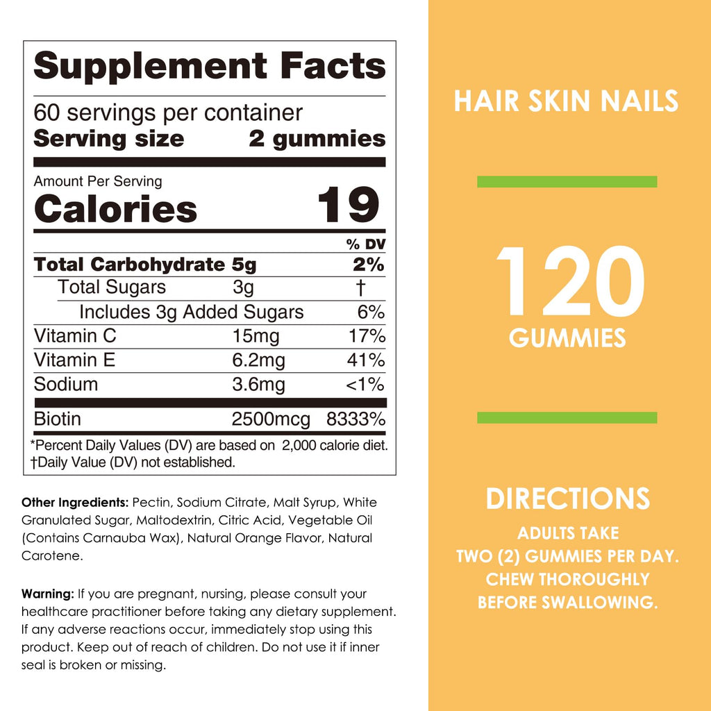 120 count biotin for skin health