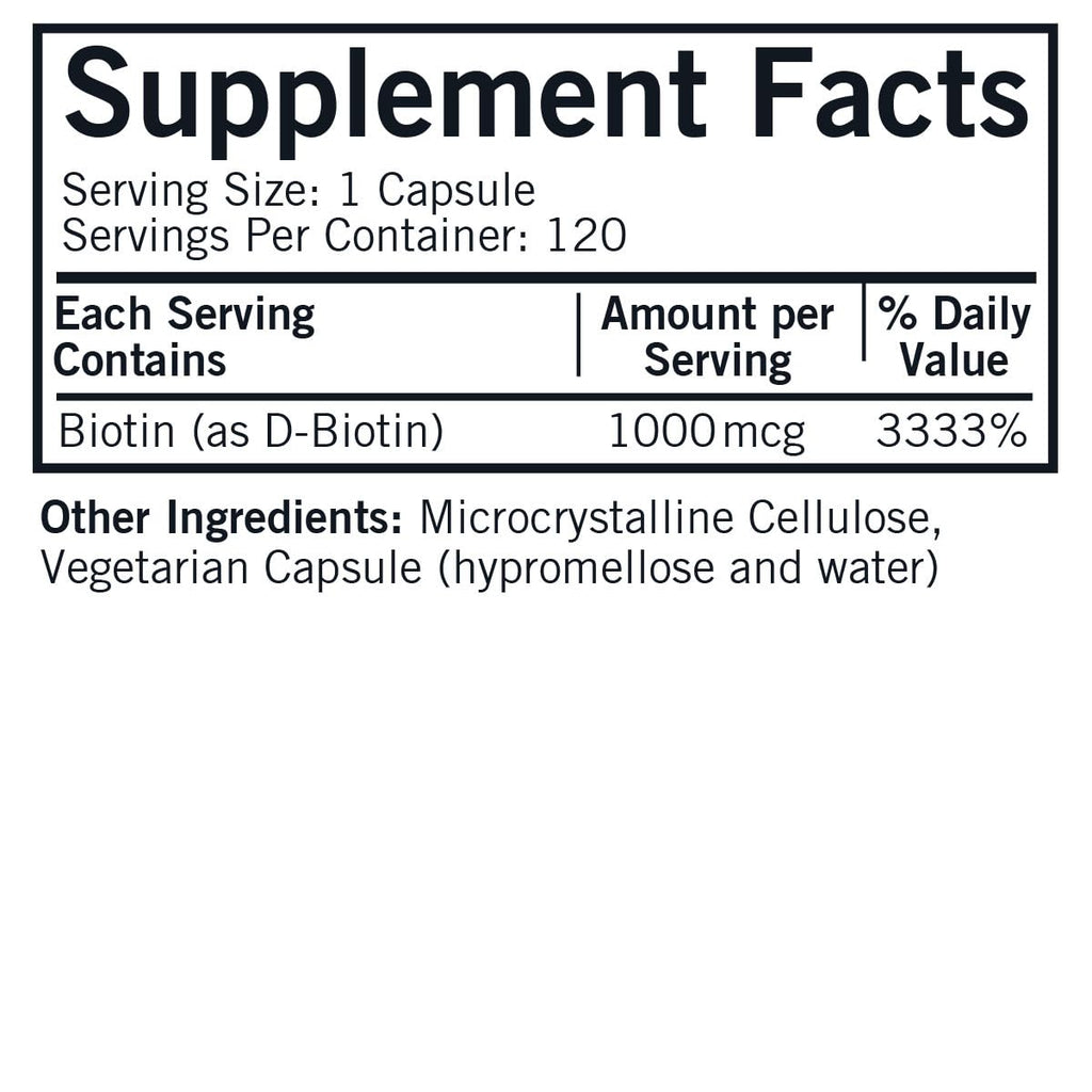 120 count biotin supplement for hair