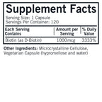 120 count biotin supplement for hair