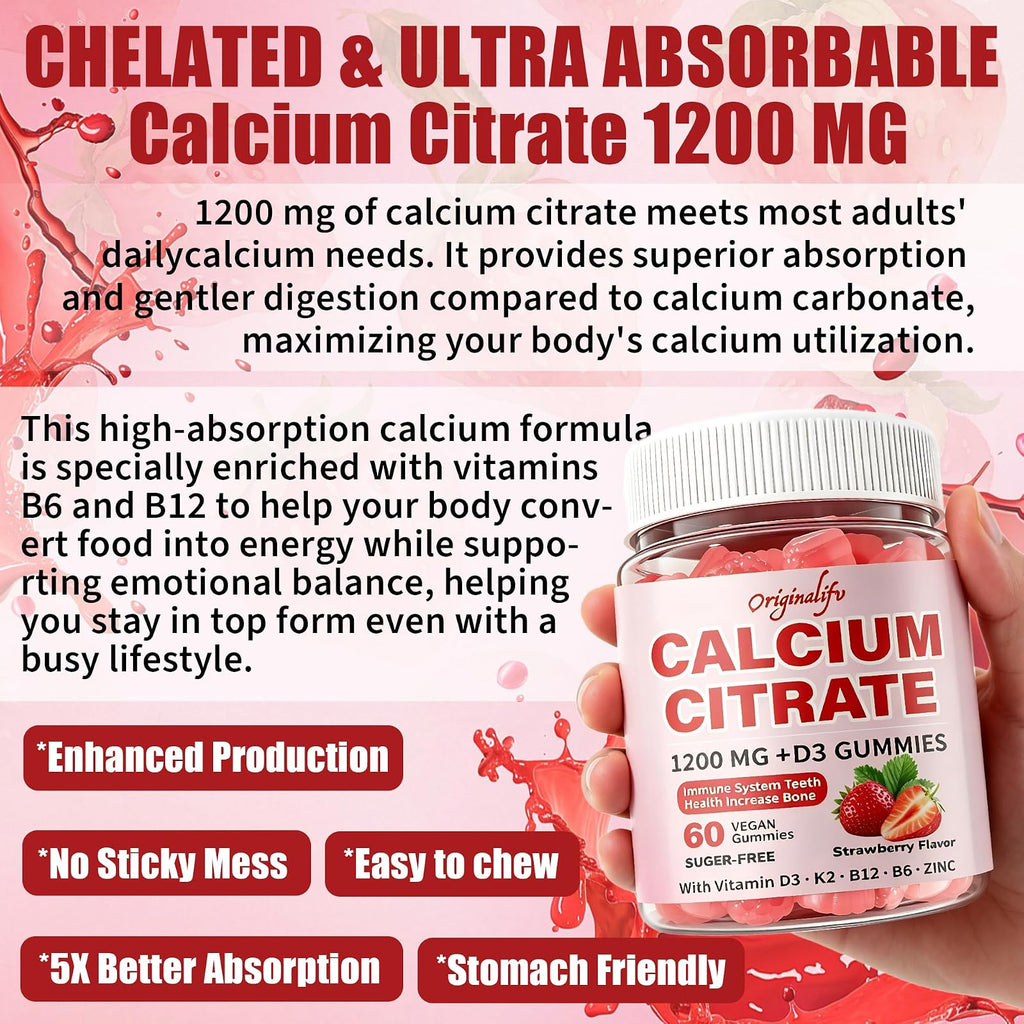 120 count bottle of calcium gummies