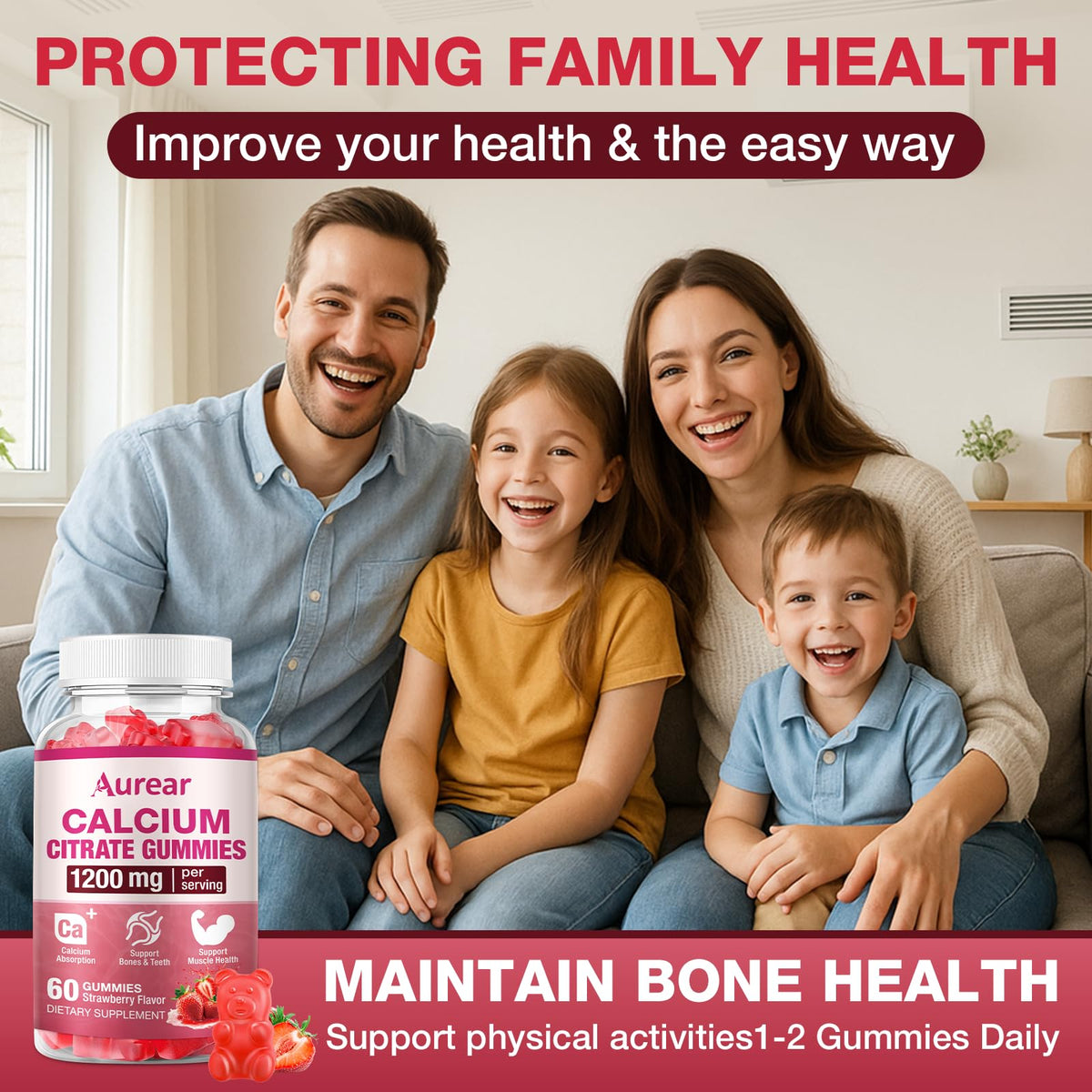 120 count calcium gummies for convenient supplementation