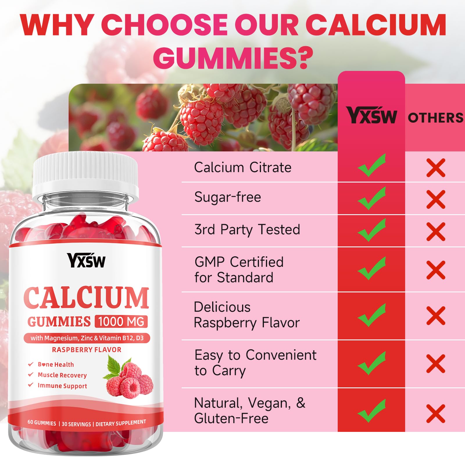 120 count calcium gummies for daily use