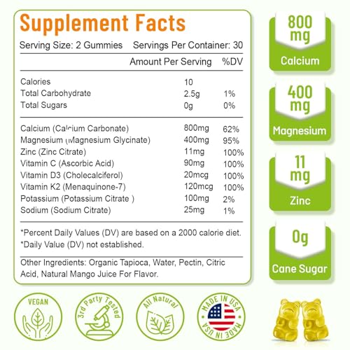 120 count calcium gummies for daily use