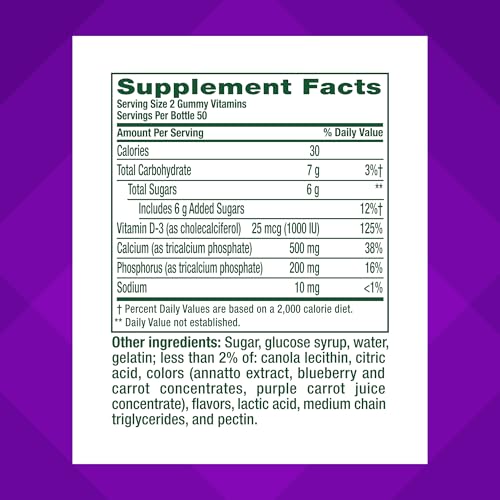 120 count calcium gummies for easy supplementation