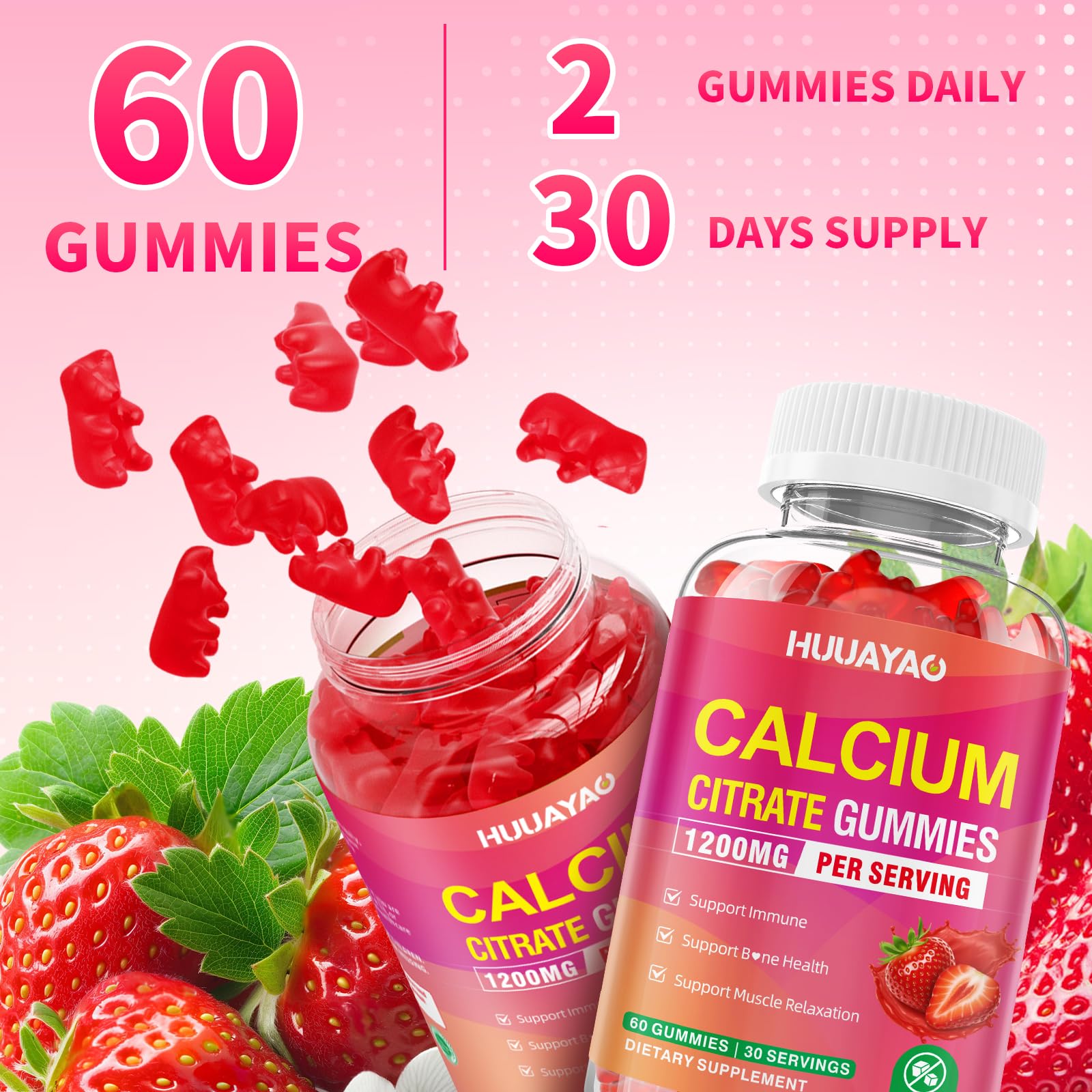 120 count calcium gummies for long-lasting supply