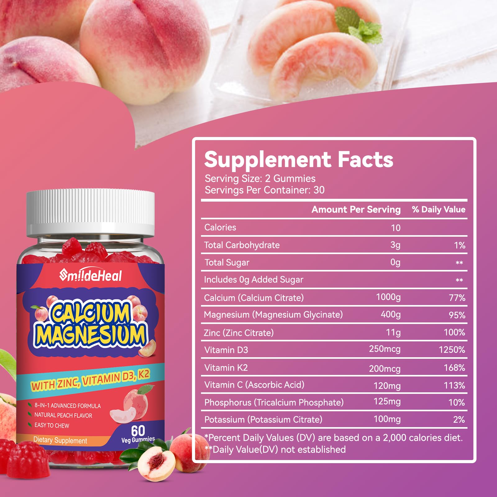 120 count calcium gummies
