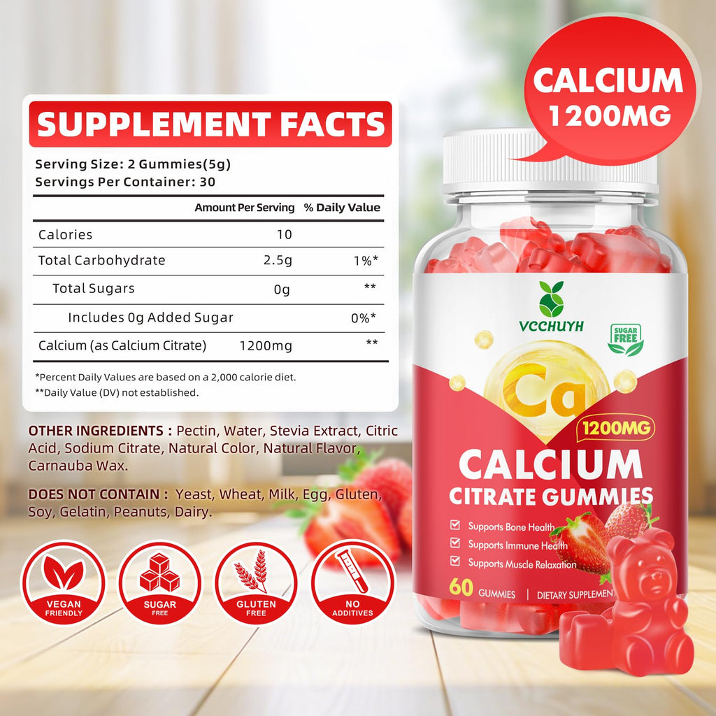 120 count calcium supplement gummies