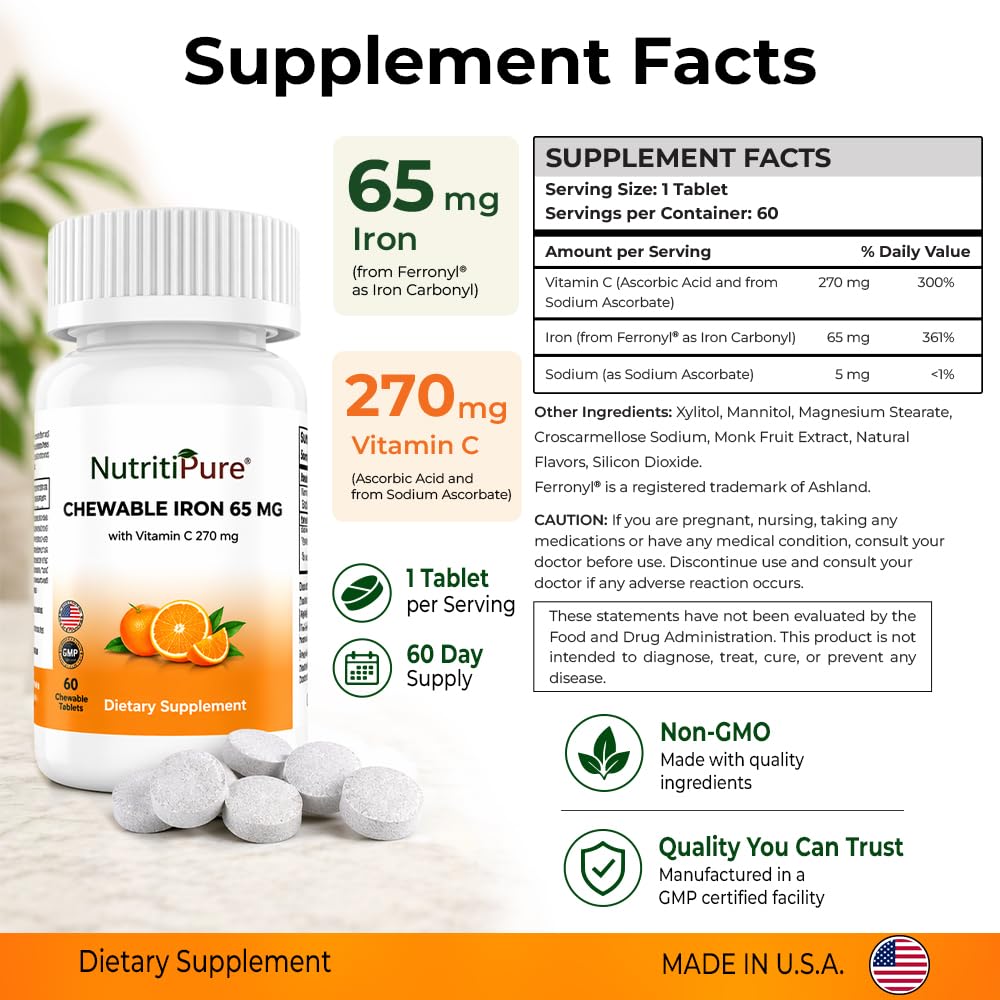 120 count chewable iron tablets