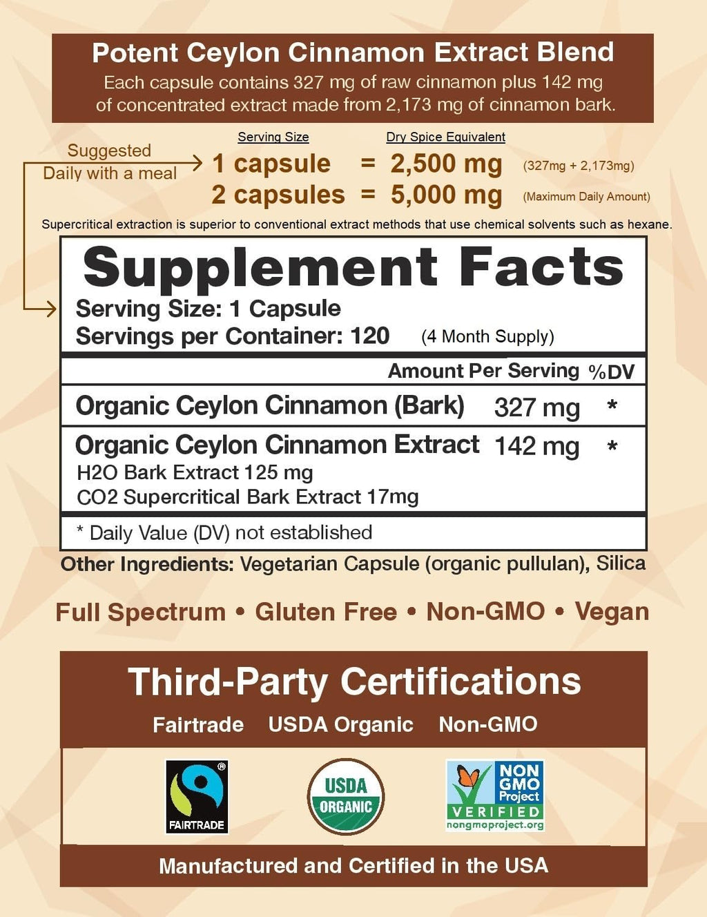 120 count cinnamon capsules