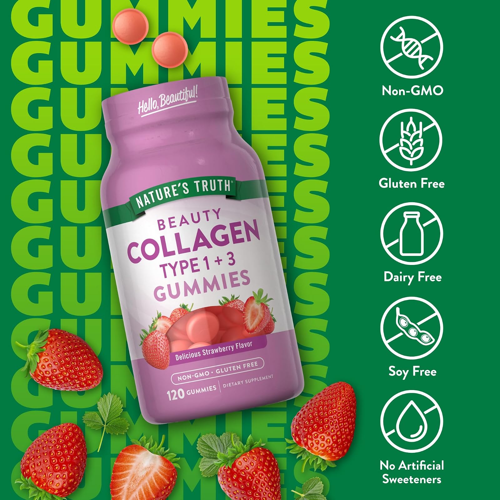 120 count collagen supplement gummies