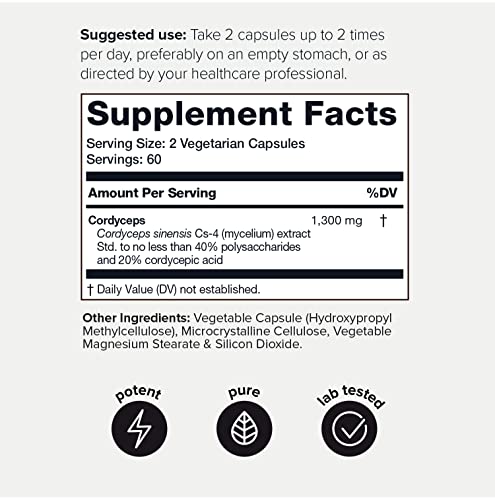120 count cordyceps sinensis supplement