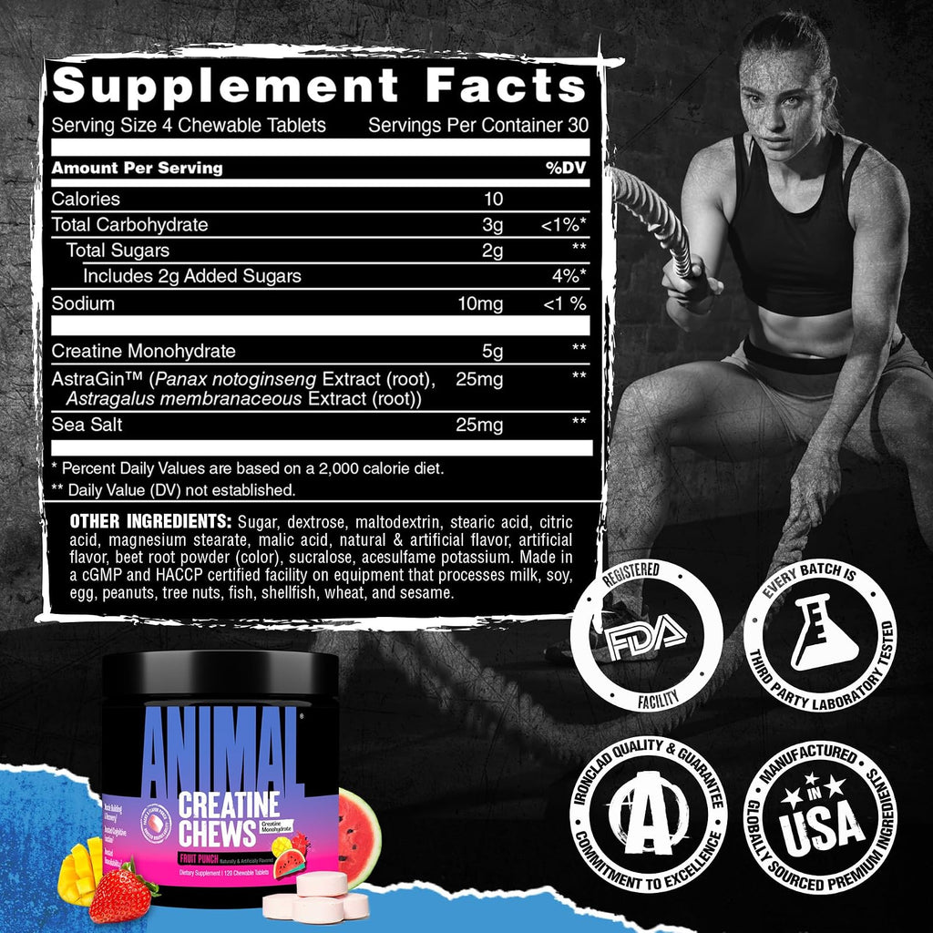 120 count creatine chewable tablets