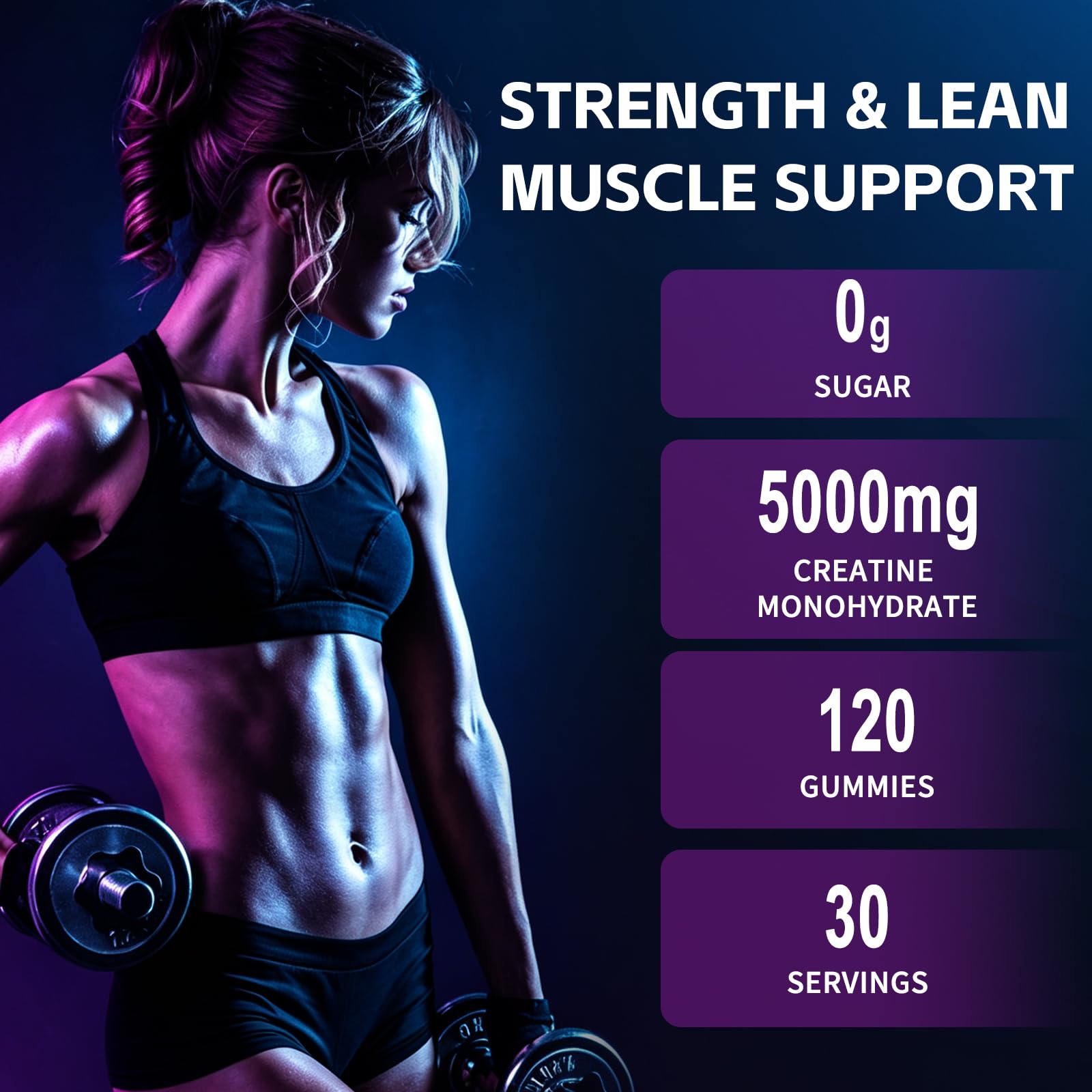 120 count creatine gummies bottle