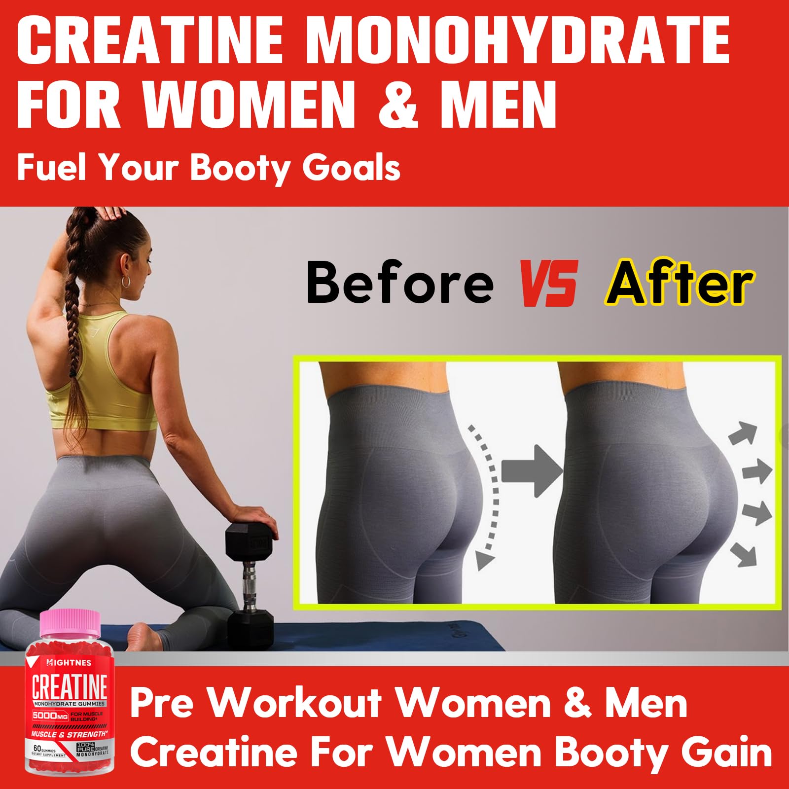 120 count creatine gummies for convenience
