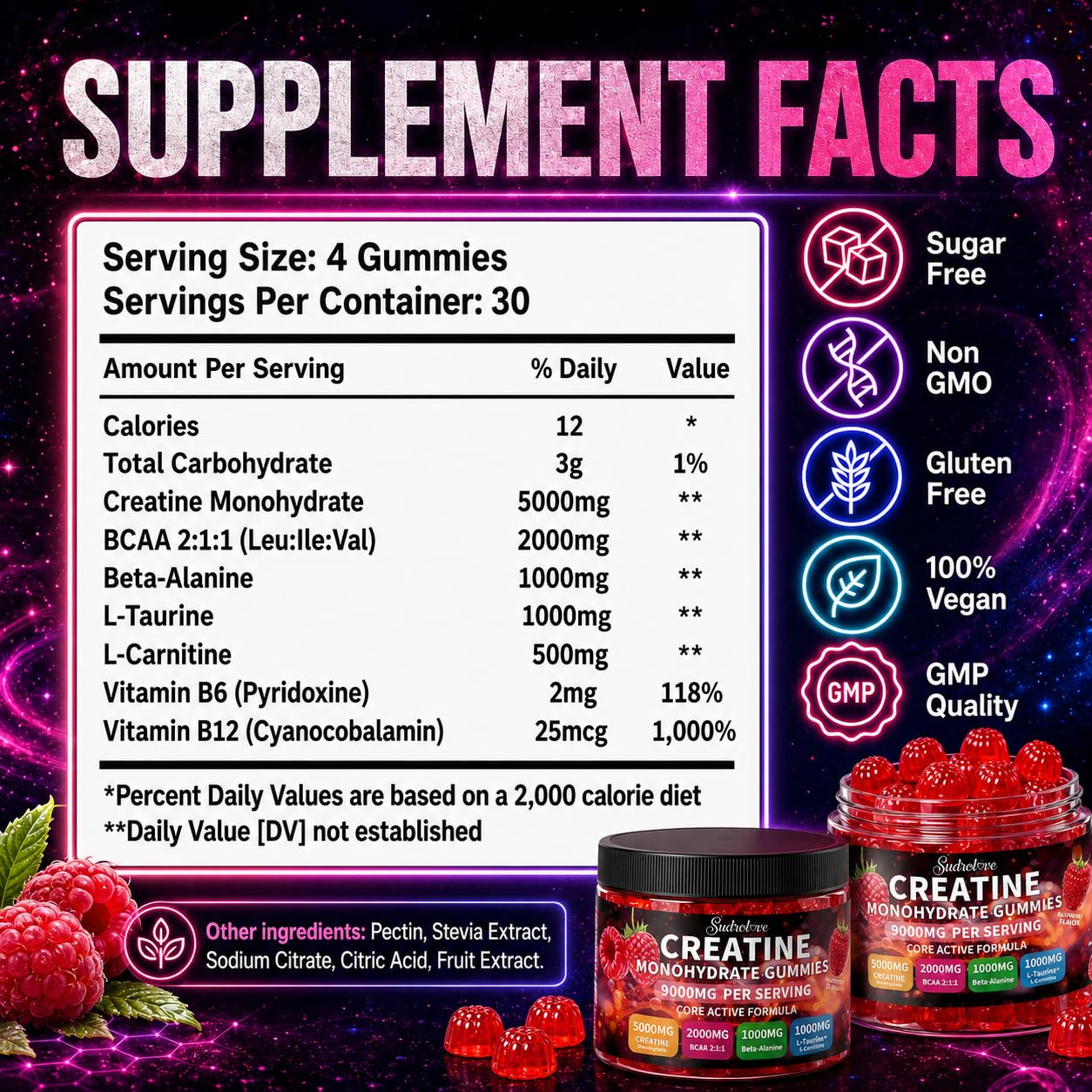 120 count creatine monohydrate gummies