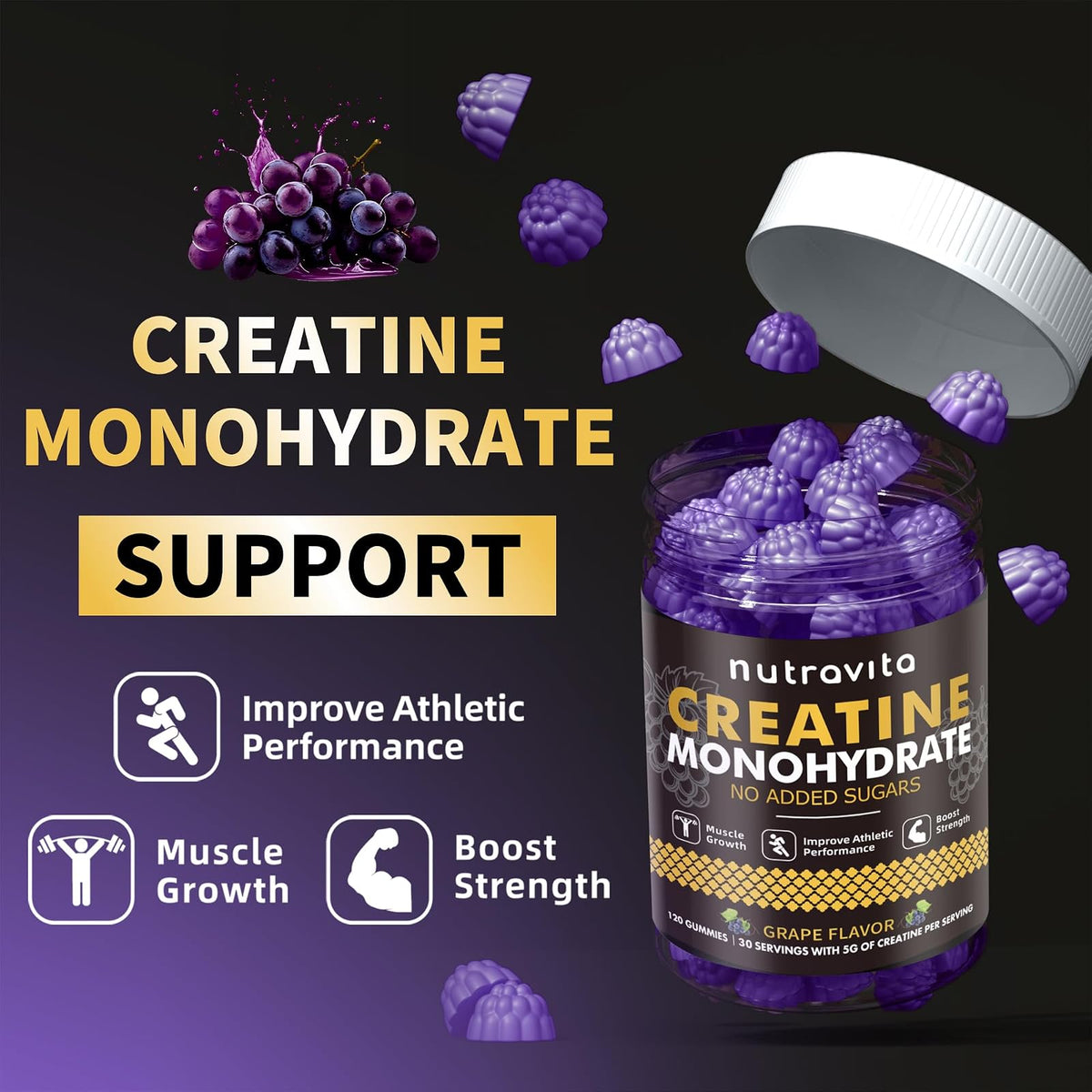 120 count creatine monohydrate gummies