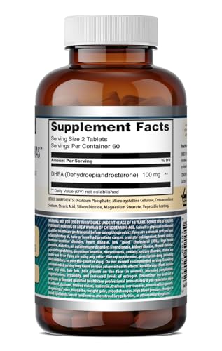 120 count DHEA tablets for convenience