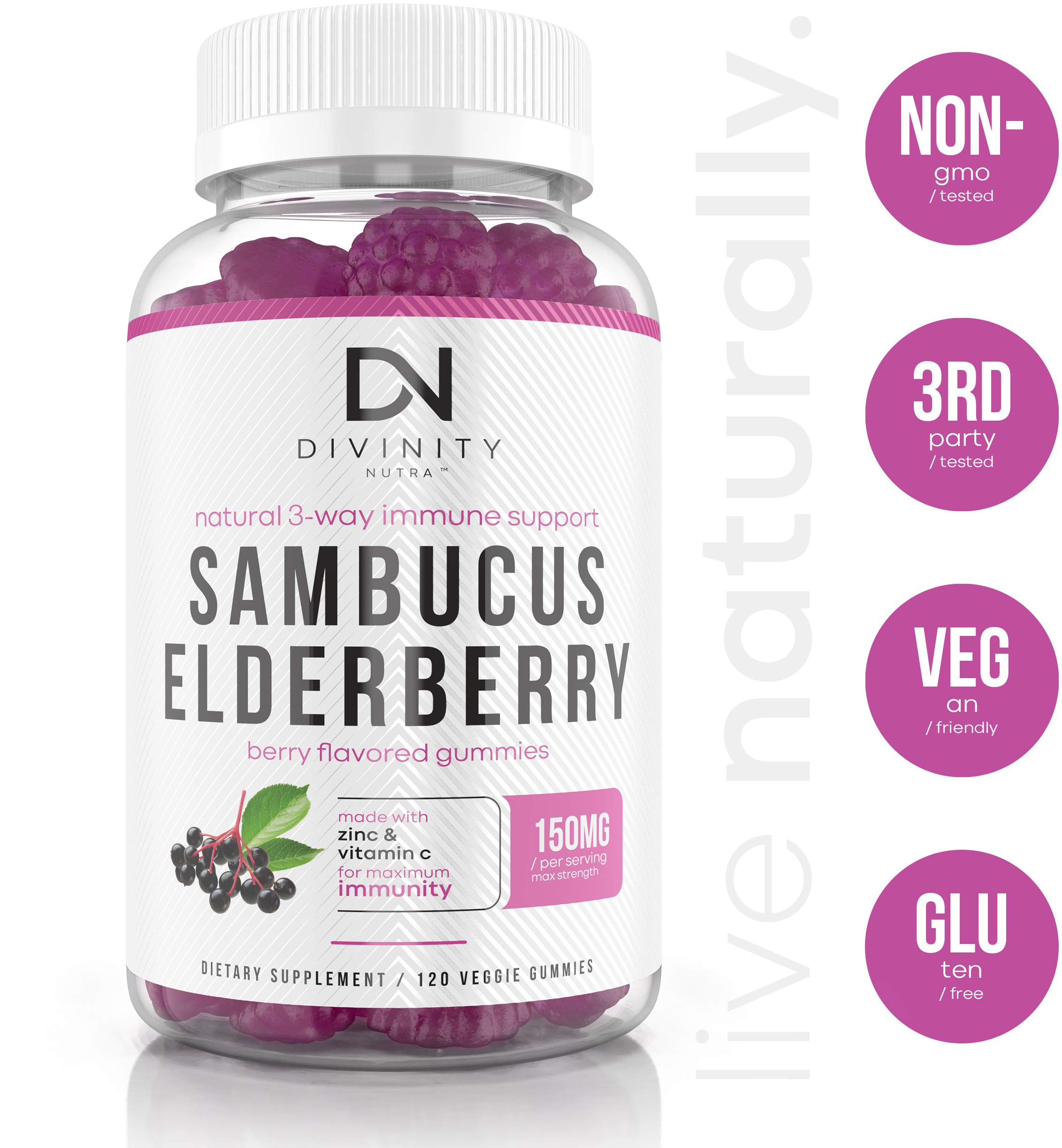 120 count elderberry gummies for daily use