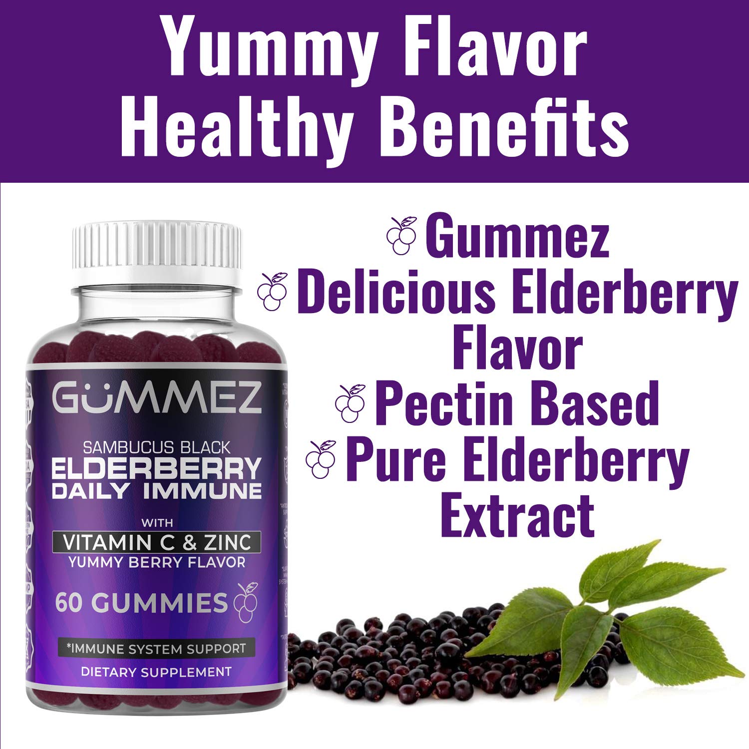 120 count elderberry gummies for families