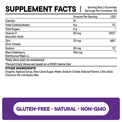120 count elderberry gummies pack