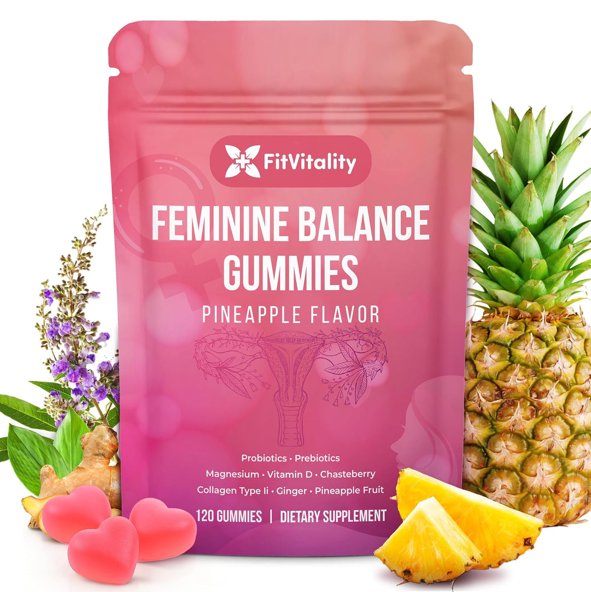 120 count feminine health gummies