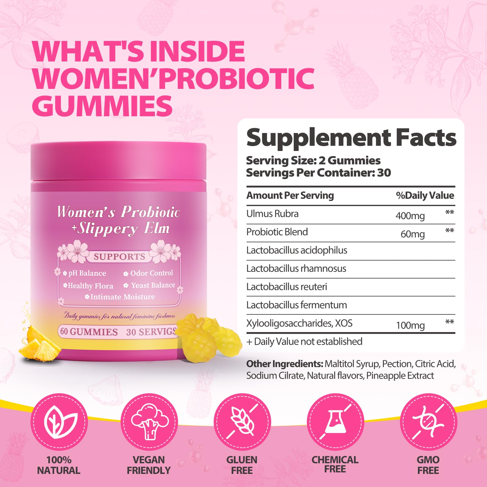 120 count feminine health gummies