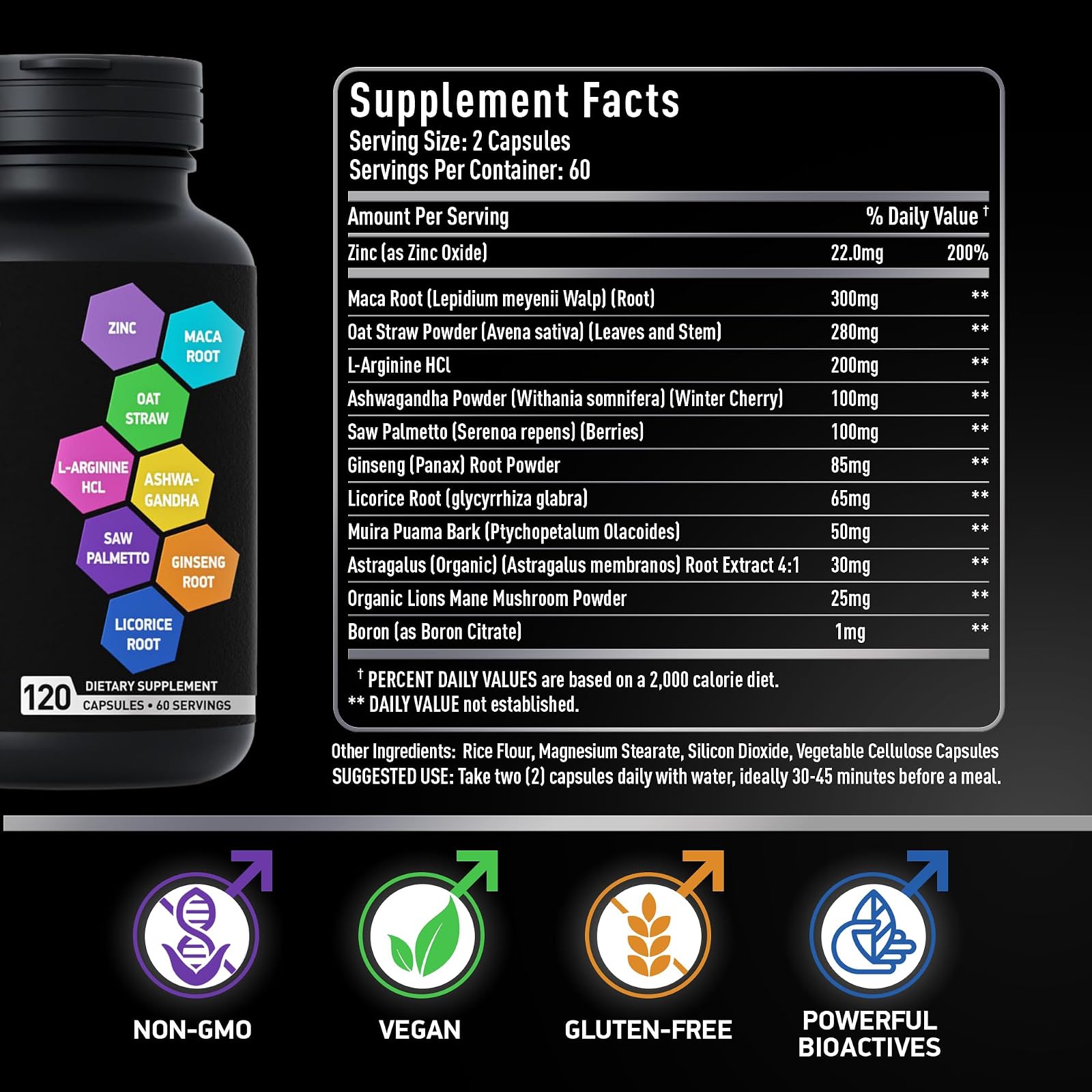 120 count fertility supplement bottle