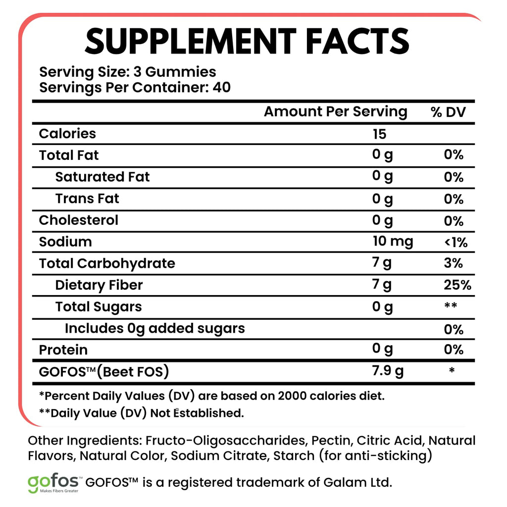 120 count fiber supplement gummies
